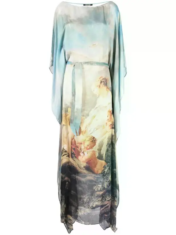 Roberto Cavalli Graphic-print Long Dress