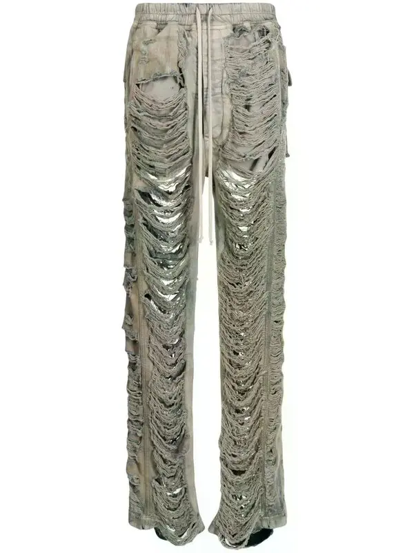 Rick Owens Distressed-effect Wide-leg Trousers