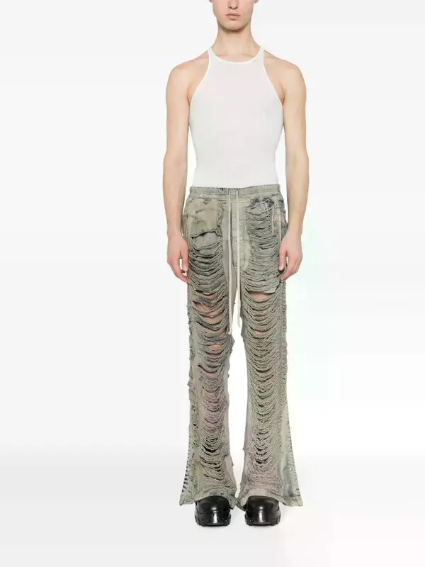 Rick Owens Distressed-effect Wide-leg Trousers