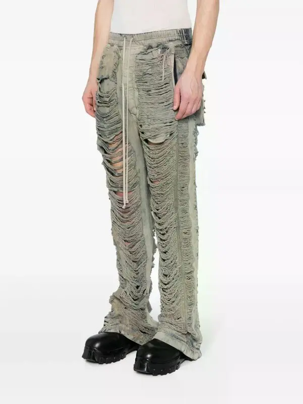 Rick Owens Distressed-effect Wide-leg Trousers