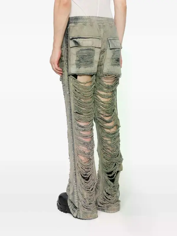 Rick Owens Distressed-effect Wide-leg Trousers