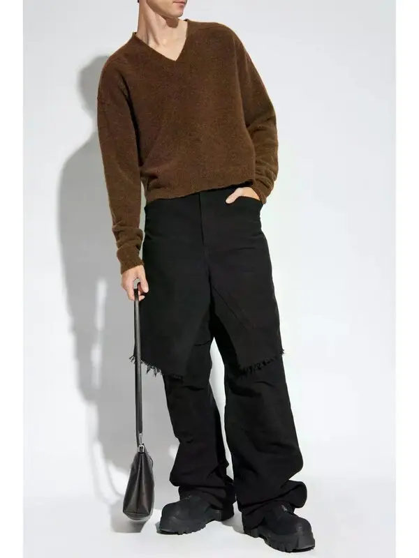 Rick Owens V-neck Long-sleeve Jumper