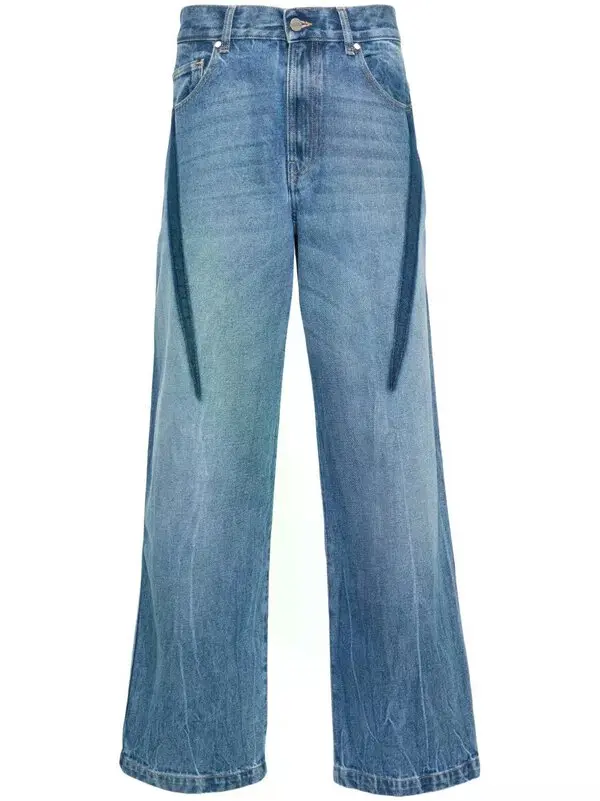 DION LEE Slouchy Darted Wide-leg Jeans