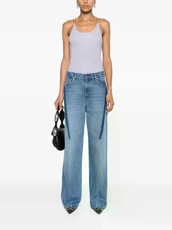 DION LEE Slouchy Darted Wide-leg Jeans