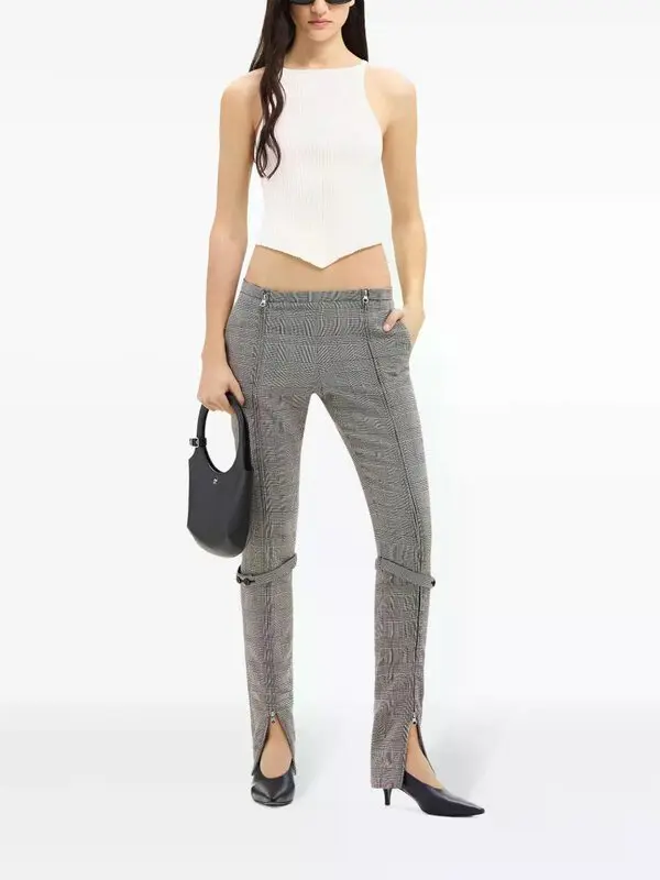 COURREGES Rib-knit Asymmetrical Top - White