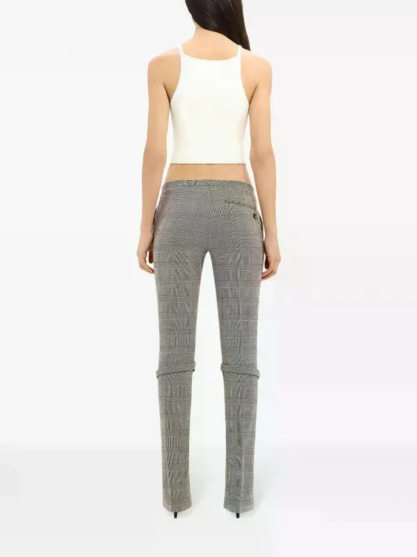 COURREGES Rib-knit Asymmetrical Top - White