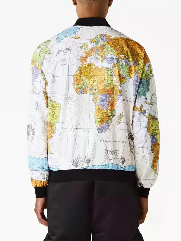 SAINT MXXXXXX World Map Bomber Jacket
