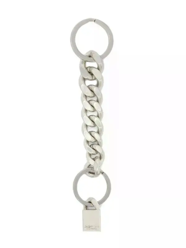 JIL SANDER Logo-charm Chain Keyring - Silver