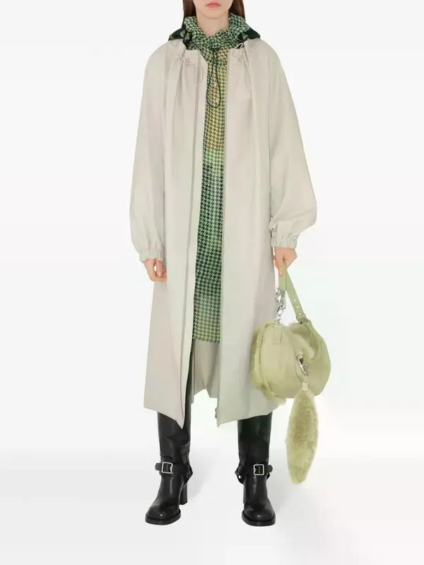 Burberry Checked-hood Gabardine Parka Coat