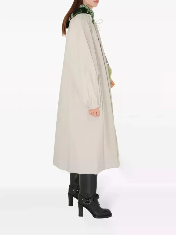 Burberry Checked-hood Gabardine Parka Coat