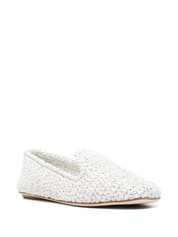 Moncler Woven Design Slippers - White