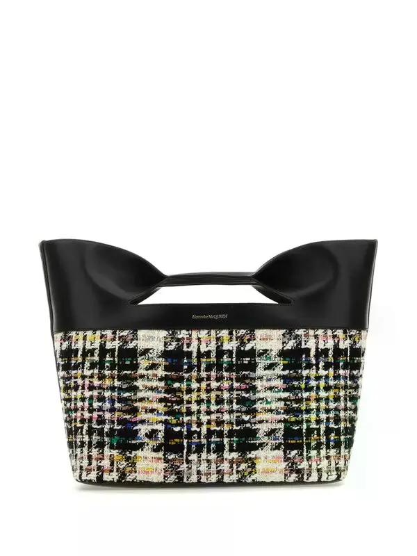 Alexander McQueen The Bow Small Tweed Tote Bag