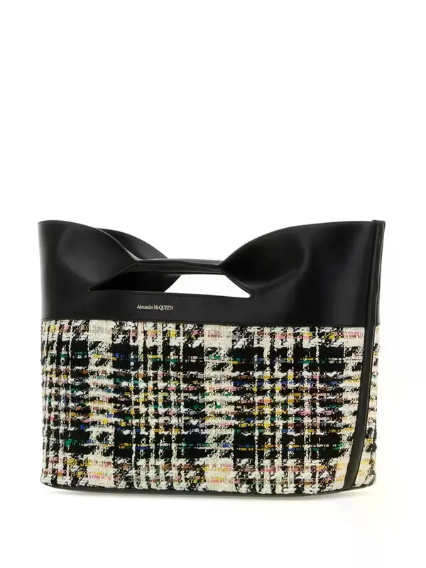 Alexander McQueen The Bow Small Tweed Tote Bag