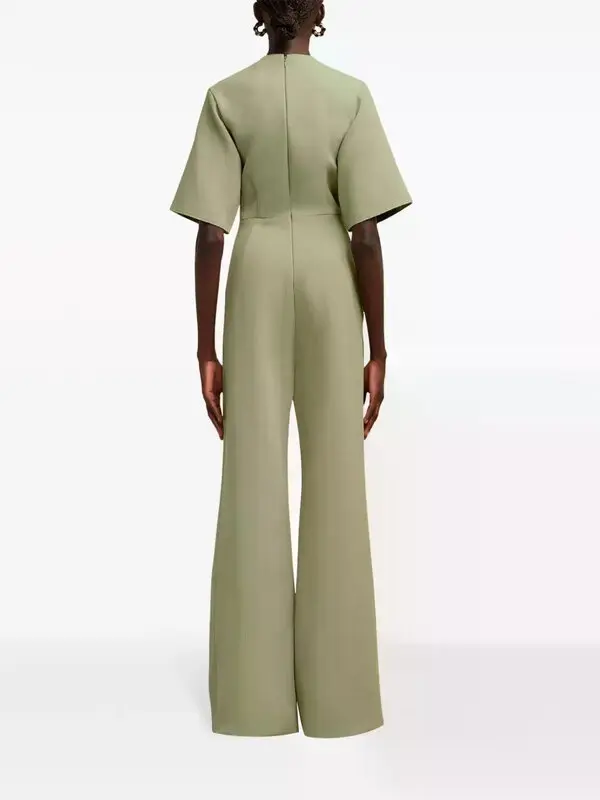 AMI Paris Short-sleeve Wool Jumpsuit