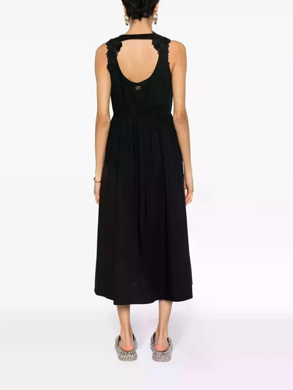 TWINSET Floral-lace Cotton Midi Dress
