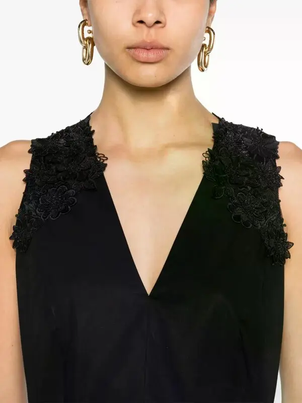 TWINSET Floral-lace Cotton Midi Dress