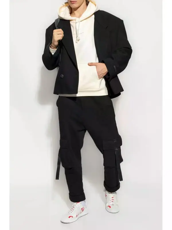 GIUSEPPE ZANOTTI Logo-embroidered Drawstring Hoodie