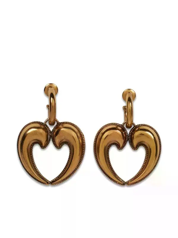 Etro Heart Drop Earrings - Gold