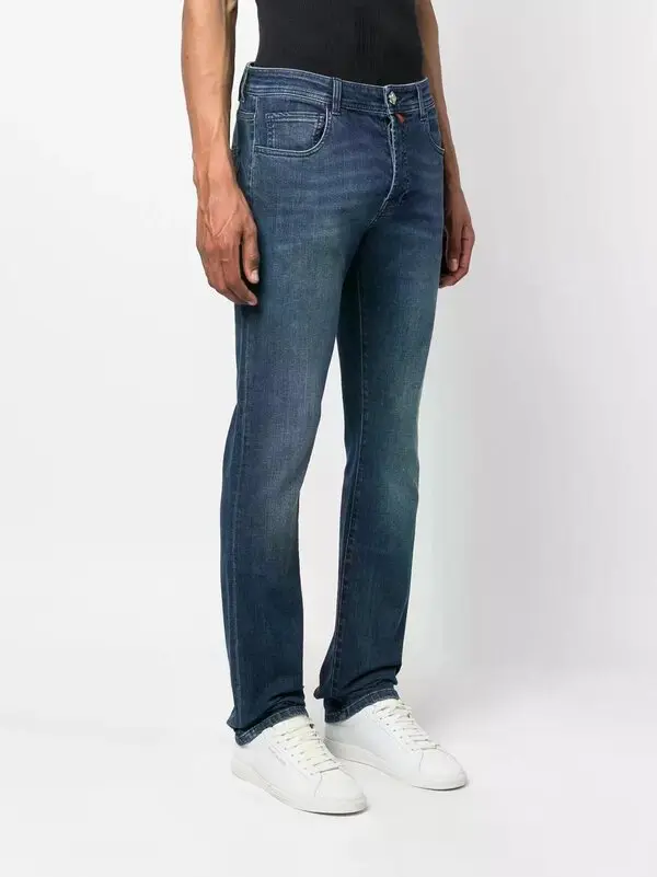 BILLIONAIRE Logo-embroidered Straight-leg Jeans