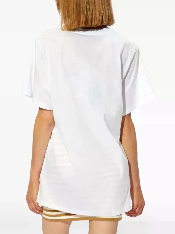 Max Mara Monogram-embroidered Cotton T-shirt