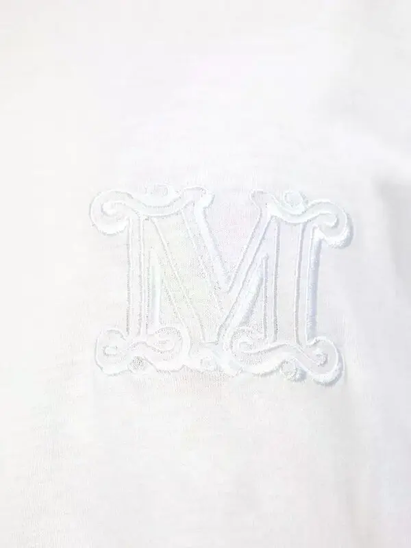 Max Mara Monogram-embroidered Cotton T-shirt