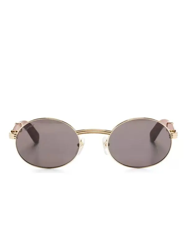 Cartier Oval-frame Sunglasses - Gold