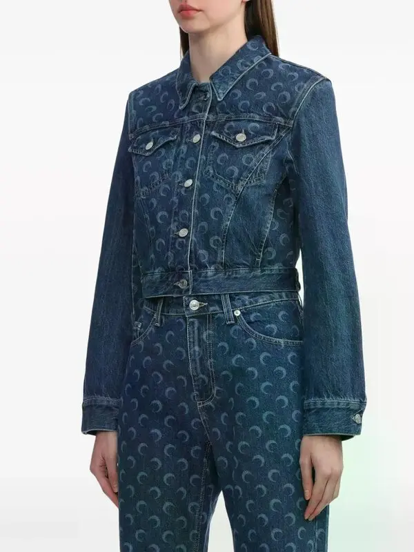 MARINE SERRE Deadstock Moonogram Denim Jacket
