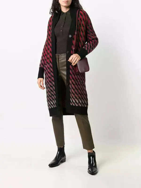 FERRAGAMO Intarsia-knit Cardigan Coat