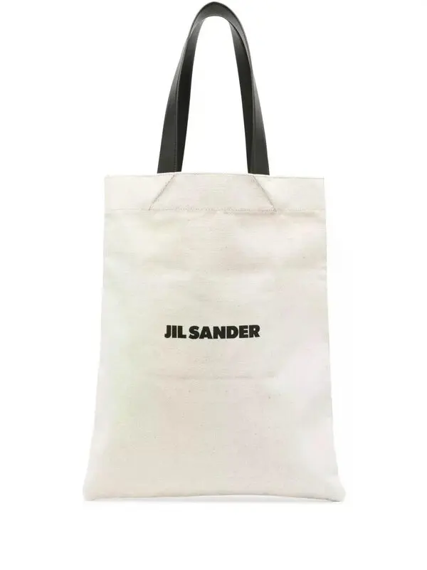 JIL SANDER Logo-print Canvas Tote Bag - Neutrals