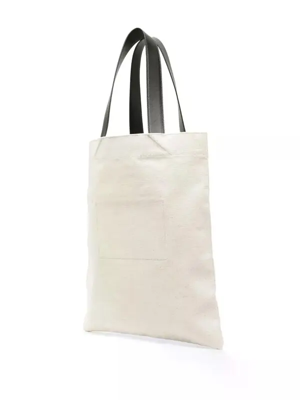 JIL SANDER Logo-print Canvas Tote Bag - Neutrals