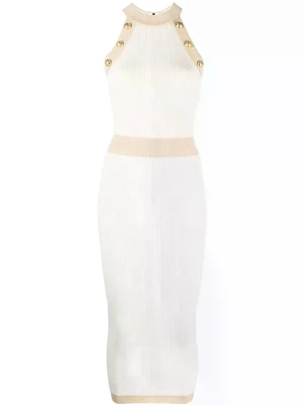 Balmain Button-detail Knitted Dress