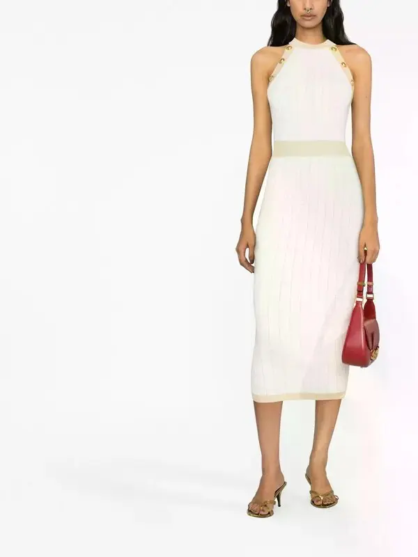 Balmain Button-detail Knitted Dress