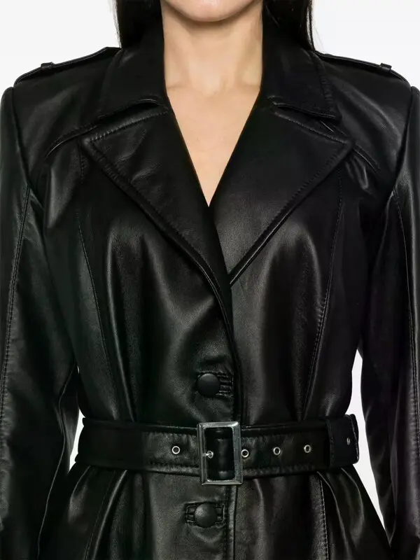 MITILIANE COUTURE Nappa Leather Trench Coat