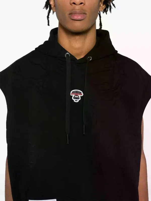 AAPE BY *A BATHING APE Sleeveless Hoodie With All-over Motif Pattern