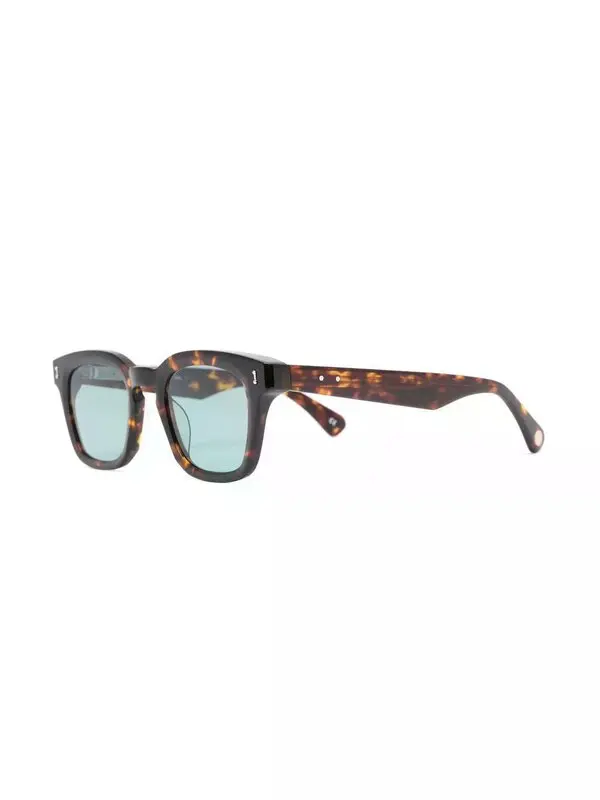 PETER AND MAY Tortoiseshell-effect Square-frame Sunglasses