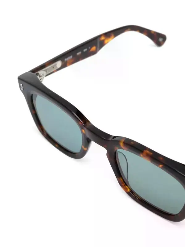 PETER AND MAY Tortoiseshell-effect Square-frame Sunglasses