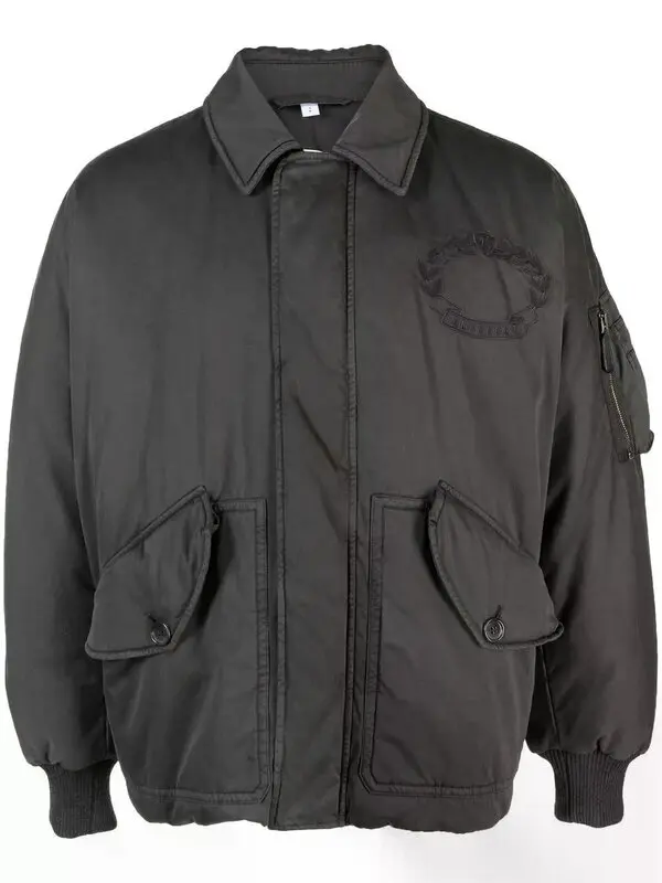Burberry Embroidered-logo Bomber Jacket