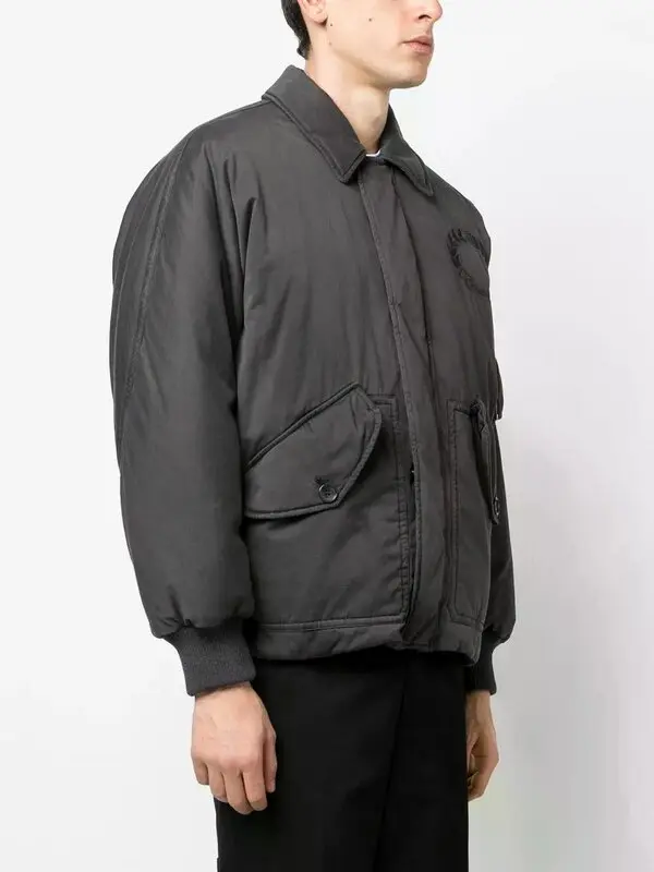 Burberry Embroidered-logo Bomber Jacket