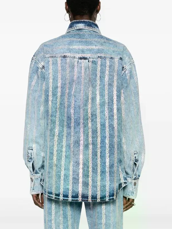 Giuseppe Di Morabito Crystal-embellished Denim Shirt