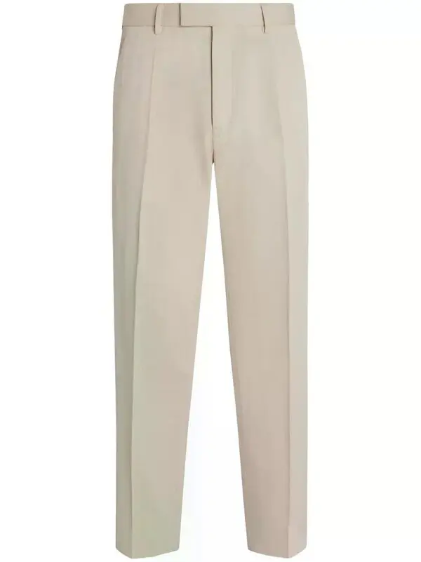 Zegna Tapered Tailored Trousers - Neutrals