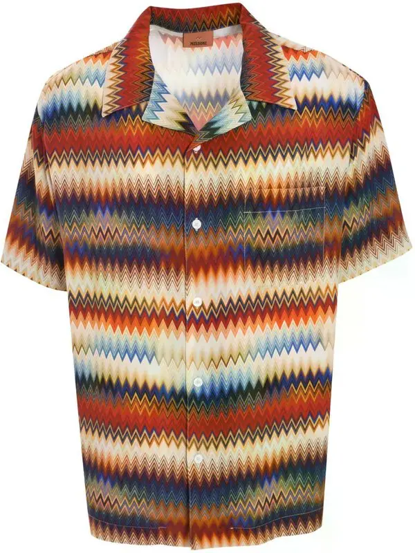 Missoni Zigzag-print Shirt - Red