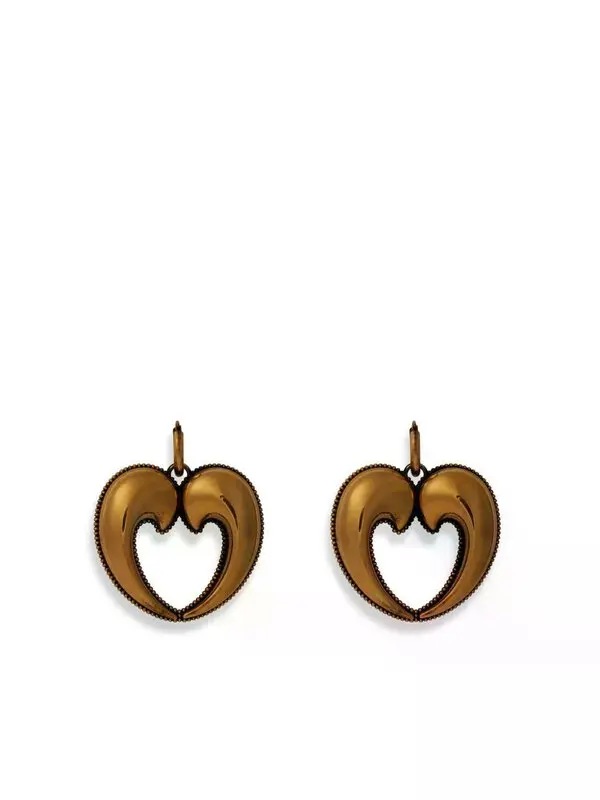 Etro Paisley Heart Earrings - Brown