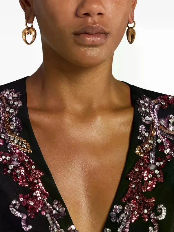 Etro Paisley Heart Earrings