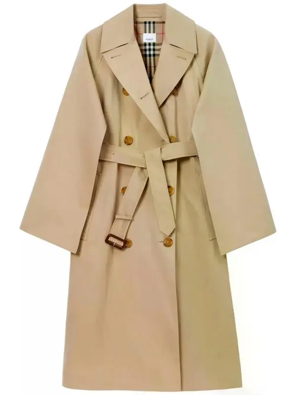 Burberry Check-pattern Cotton Trench Coat