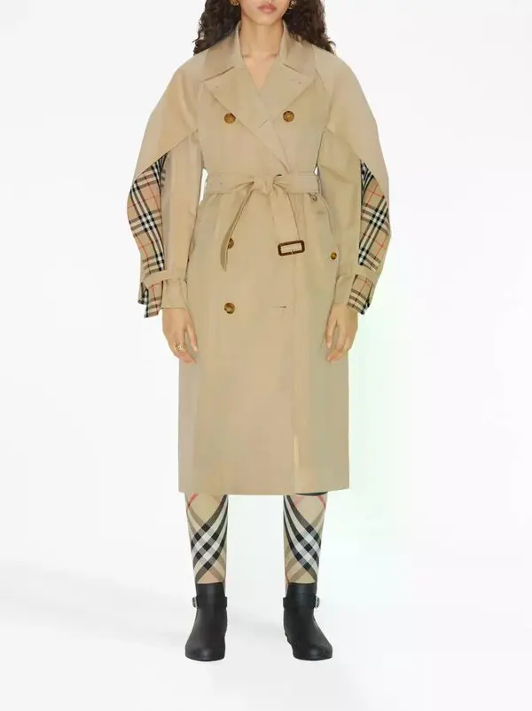 Burberry Check-pattern Cotton Trench Coat