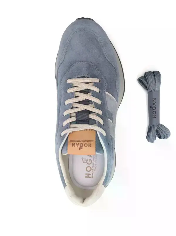 Hogan H641 Chunky Suede Sneakers - Blue