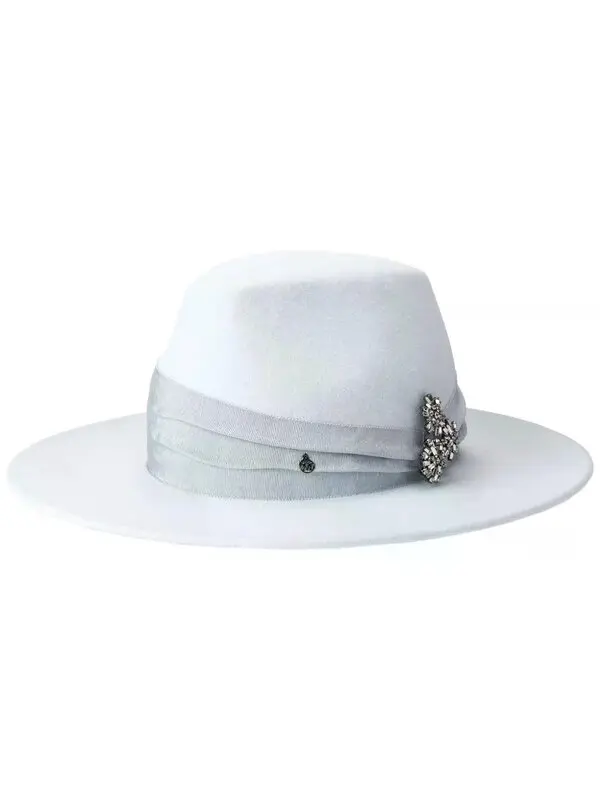 MAISON MICHEL Kyra Wool Felt Fedora - Blue