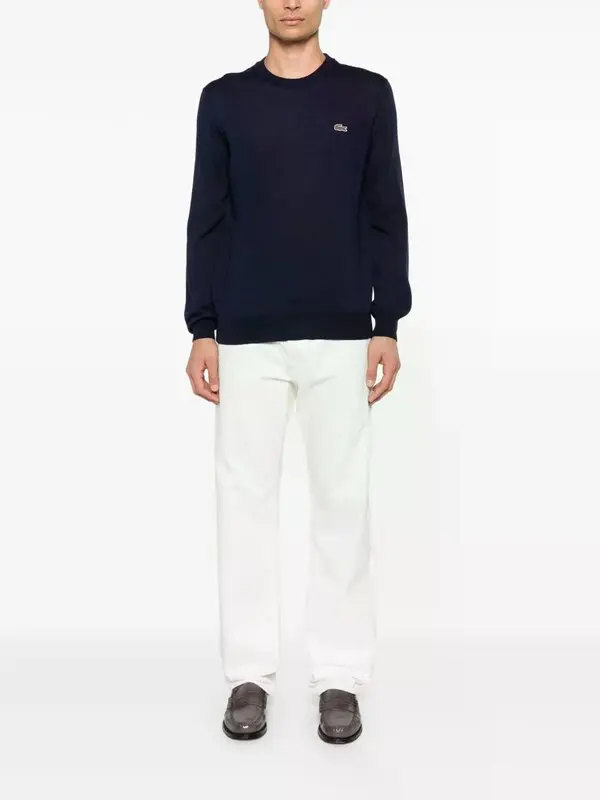 Lacoste Logo-embroidered Wool-blend Sweater