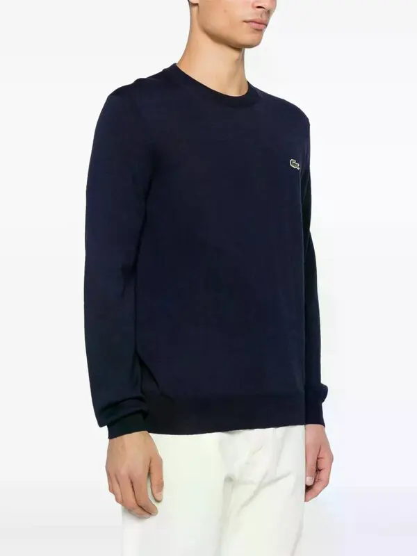 Lacoste Logo-embroidered Wool-blend Sweater