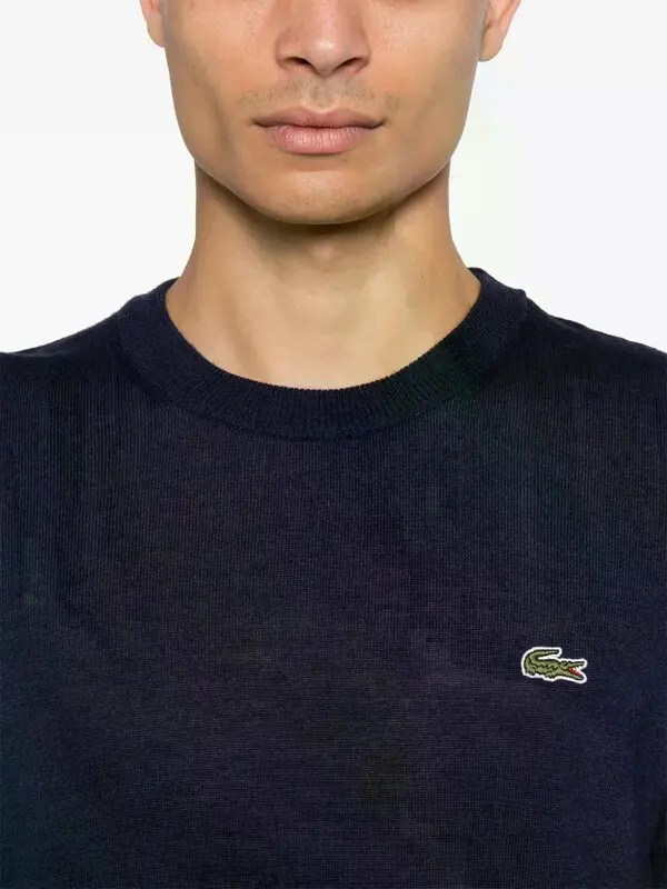 Lacoste Logo-embroidered Wool-blend Sweater